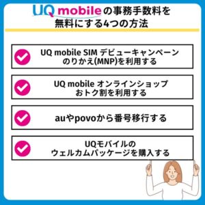 UQモバイルの事務手数料を実質無料にする4つの方法を紹介！ | 株式会社IoTコンサルティング